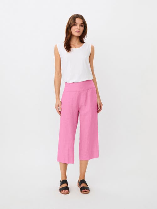 MASAI COPENHAGEN Masai Copenhagen Linen Cropped Trousers with Smocked Waistband